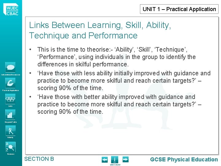 UNIT 1 Information Links Between Learning Skill Ability
