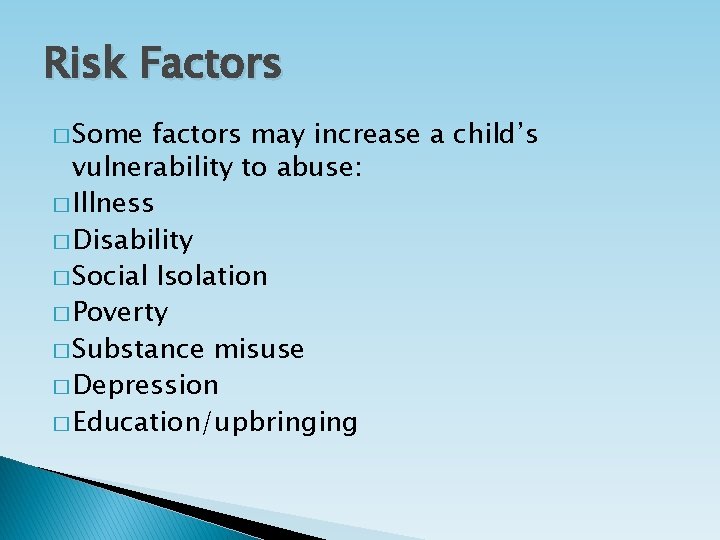 PRE DISPOSING FACTORS TO ABUSE Aims Objectives Aim