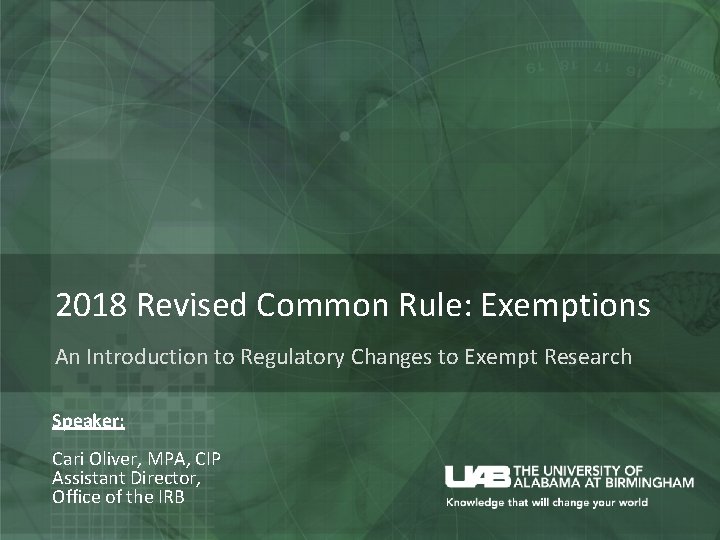 2018 Revised Common Rule Exemptions An Introduction to