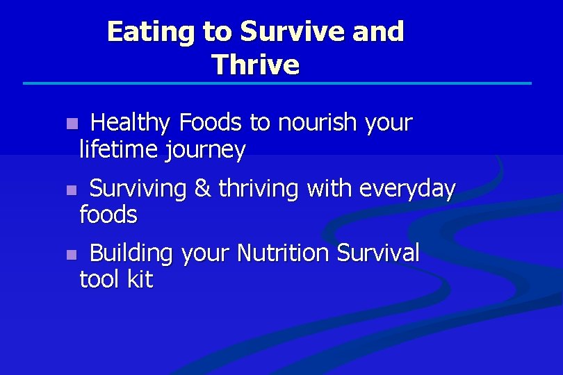 Diabetes Survival Camp Session 3 4 You can