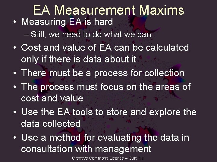 Economic Benefits Demonstrating that EA is Worth the
