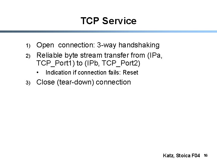 EE 122 Transport Protocols UDP and TCP Computer