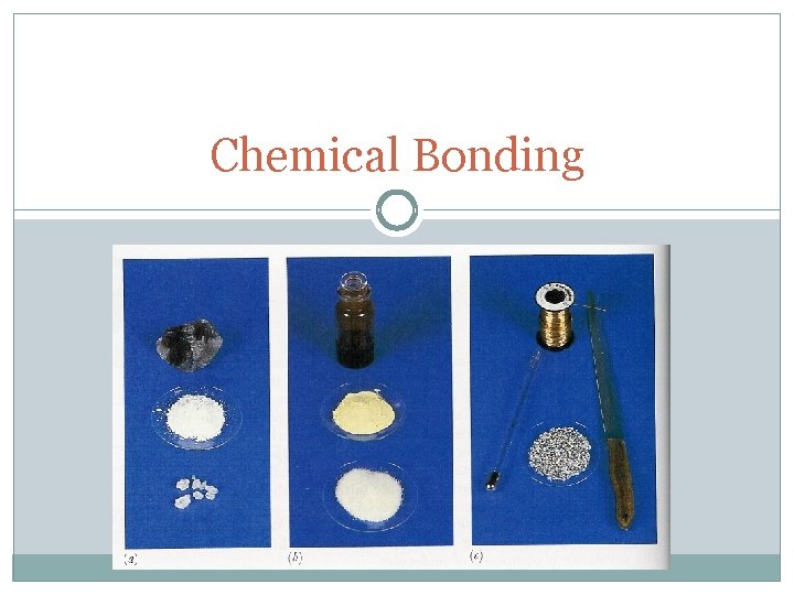 Chemical Bonding Chemical Forces Hold Atoms Together in