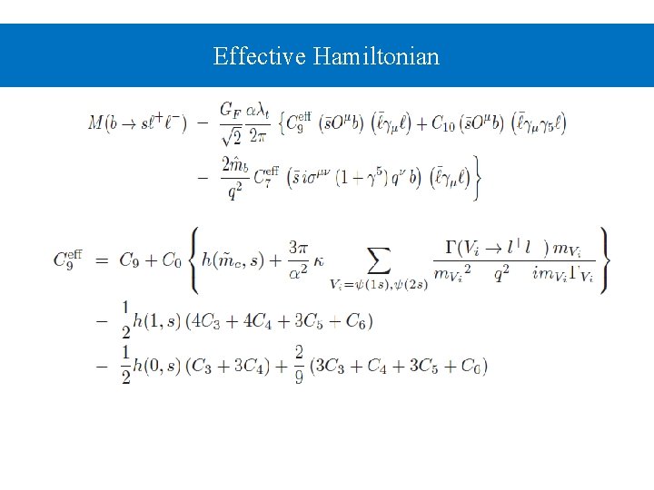 Form factors of the BS transitions in the