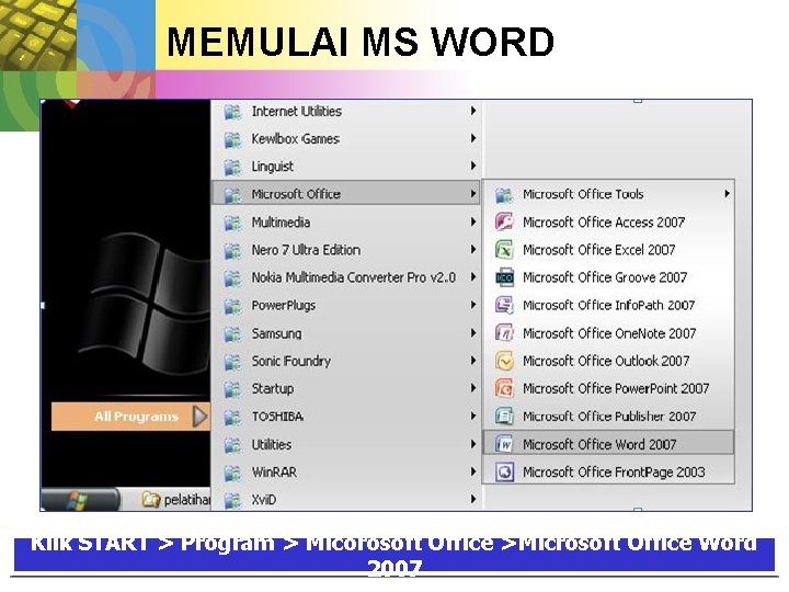 Pelatihan Komputer dan Internet Materi Microsoft Word STAI