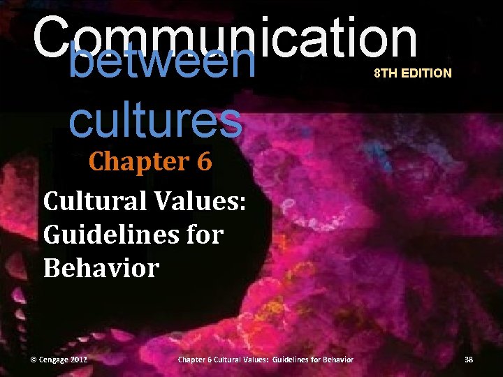 Communication between 8 TH EDITION cultures Chapter 6