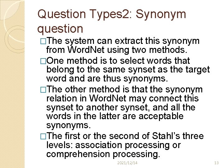 Automatic Question Generation for Vocabulary Assessment Jonathan C