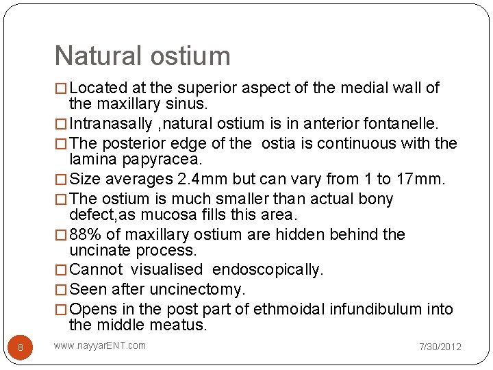 Anatomy Of Paranasal Sinuses Nafisa parveen Jawaharlal nehru