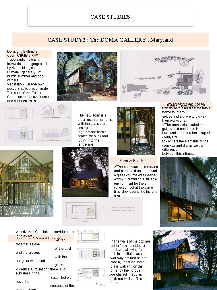 CASE STUDIES CASE STUDY 2 The DOMA GALLERY