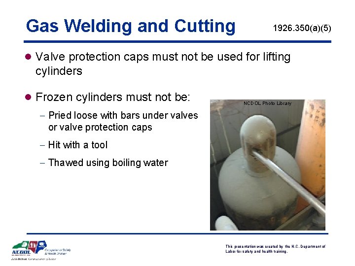 Welding and Cutting l 29 CFR 1926 Subpart