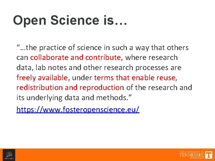 Open Science What Why and How Carol Tenopir