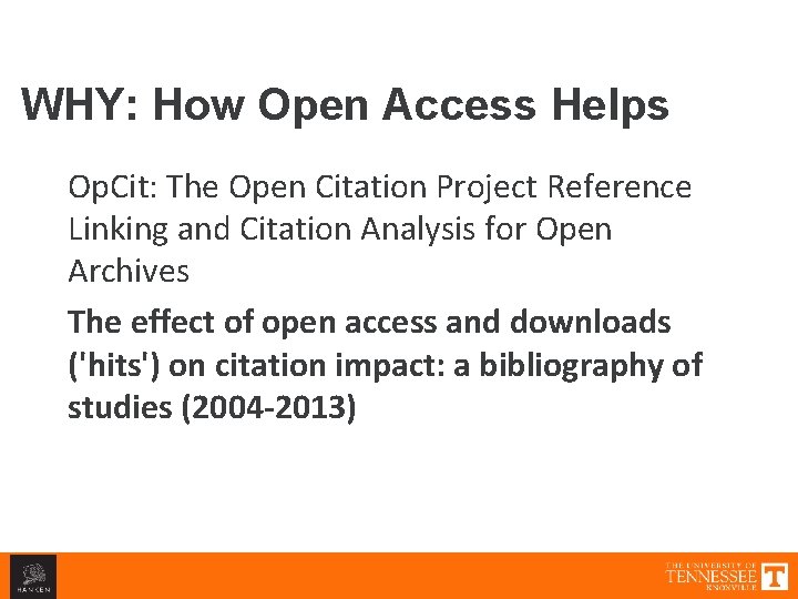 Open Science What Why and How Carol Tenopir