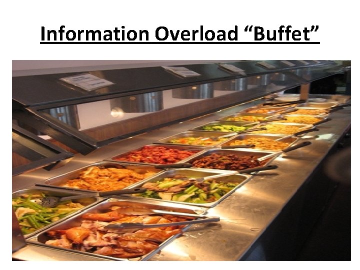 Information Overload Buffet Overloaded Trivia More information has