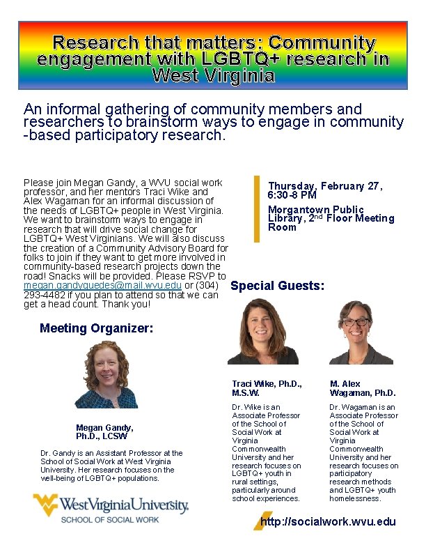 Research that matters Community engagement with LGBTQ research