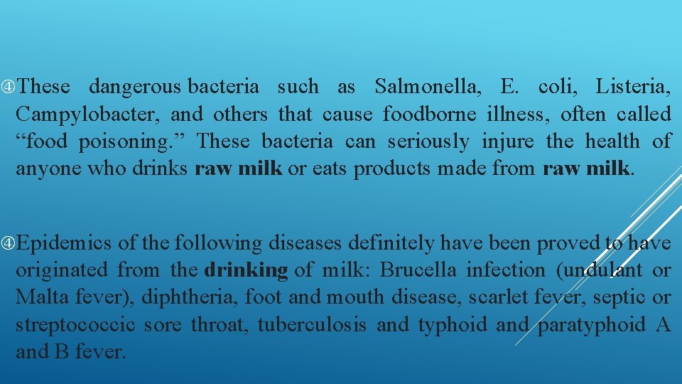LPT609 UNIT3 MILK BORNE DISEASES By Dr SUSHMA