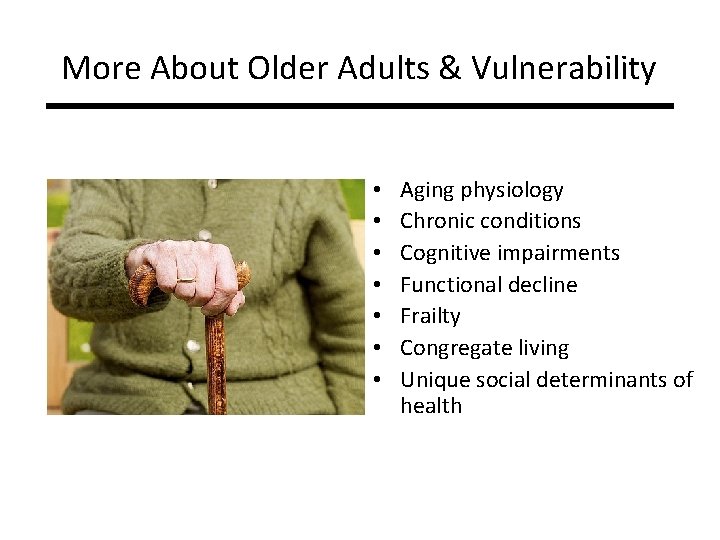 COVID19 and Vulnerable Populations Part 1 The effects