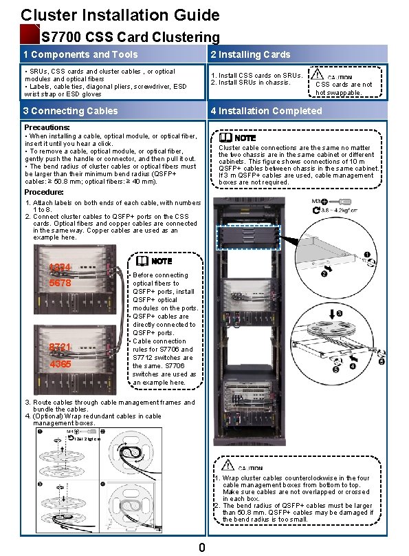 Cluster Installation Guide S 7700 CSS Card Clustering