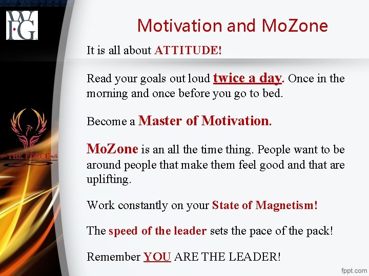 BFS Class 6 Leadership MOTIVATION Constant Personal Communication