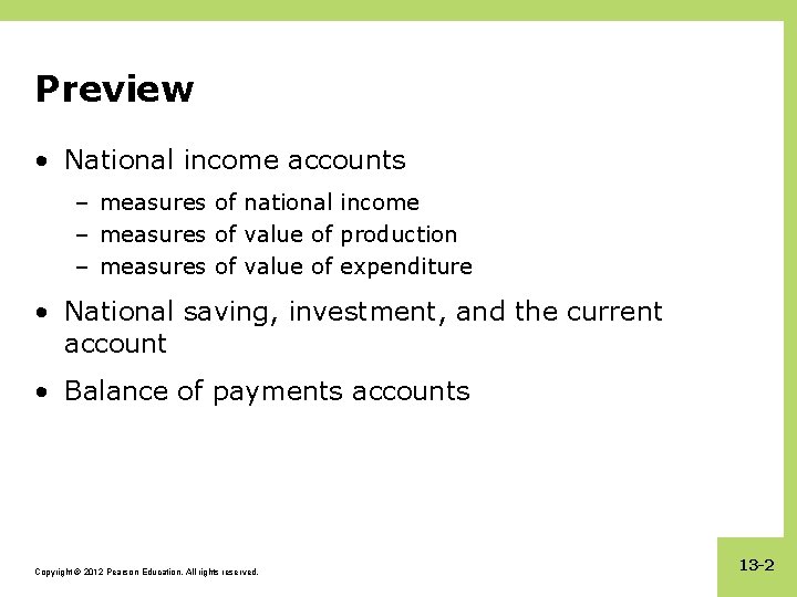 Chapter 13 National Income Accounting and the Balance