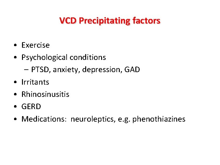 Masqueraders of Asthma Differential Diagnosis of Asthma in
