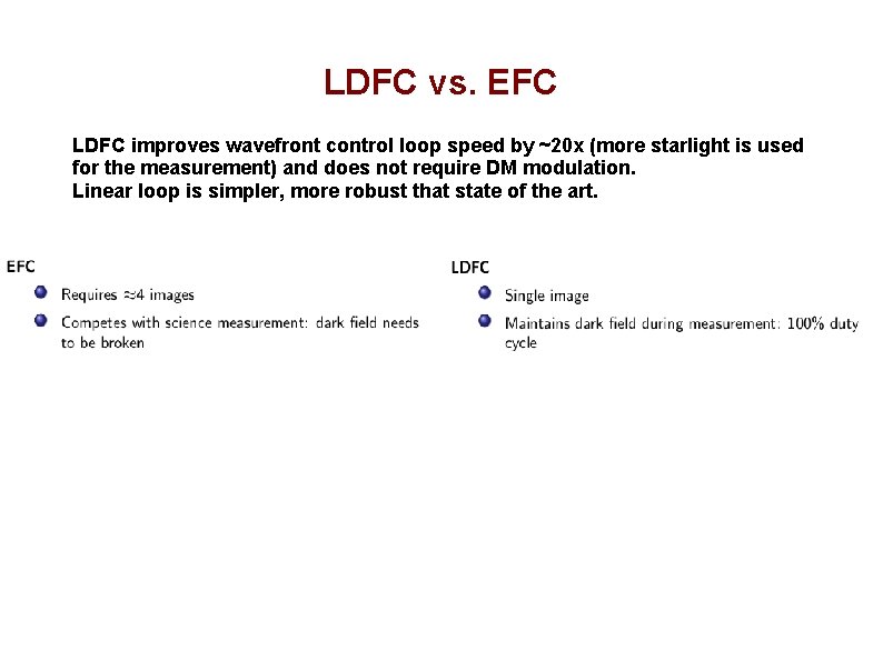 Linear Dark Field Control LDFC Bright unwanted starlight