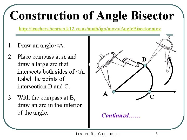 Lesson 10 1 Constructions Lesson 10 1 Constructions