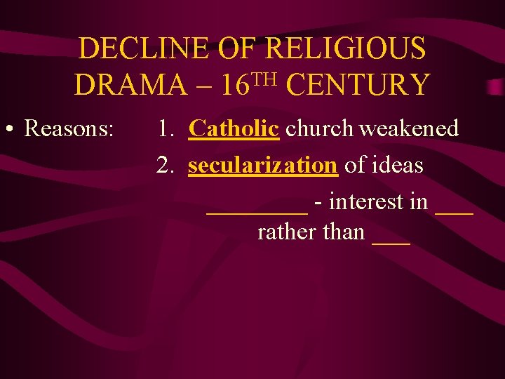 Morality Plays Example Everyman Characteristics 1 A Bridge