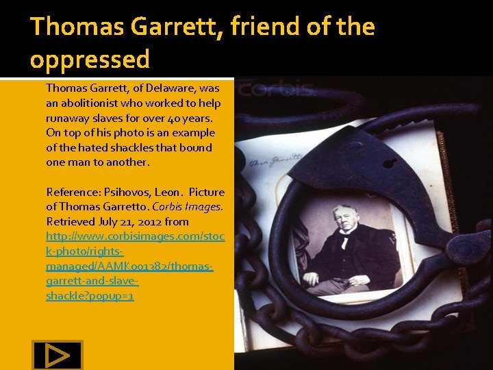 The Underground Railroad A Photo Essay By Melissa