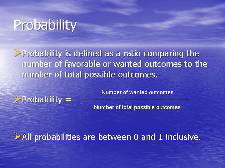 Probability What Chance Do You Have Mrs Gibson