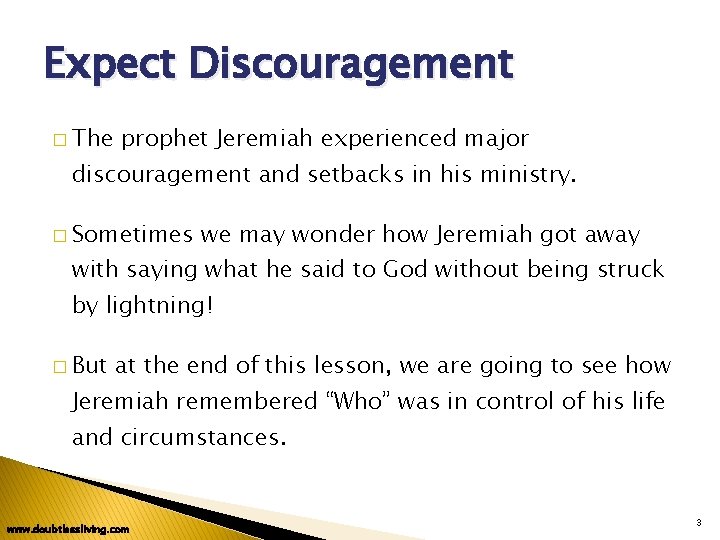 The Person God Uses Rise Above Discouragement Jeremiah