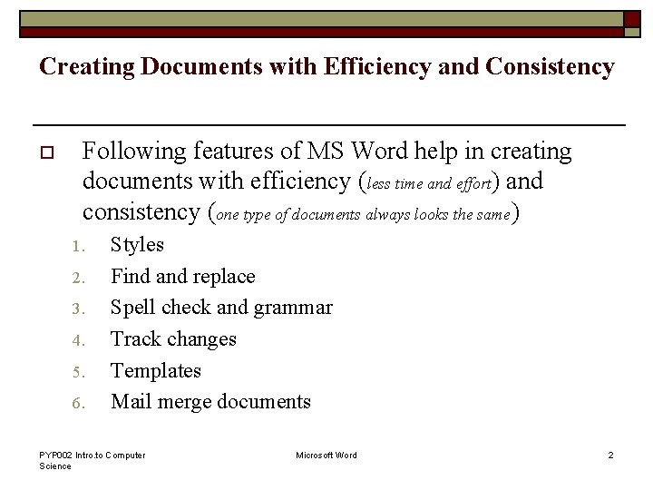 Lab 07 Creating Documents with Efficiency and Consistency