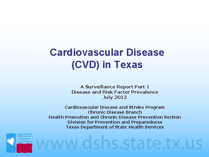 Cardiovascular Disease CVD in Texas A Surveillance Report