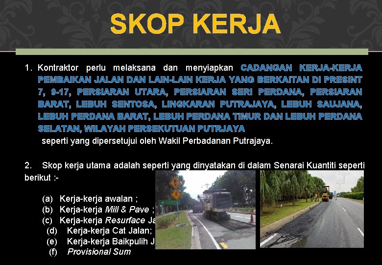 TAKLIMAT TENDER 03 MAC 2021 BAHAGIAN JALAN JABATAN