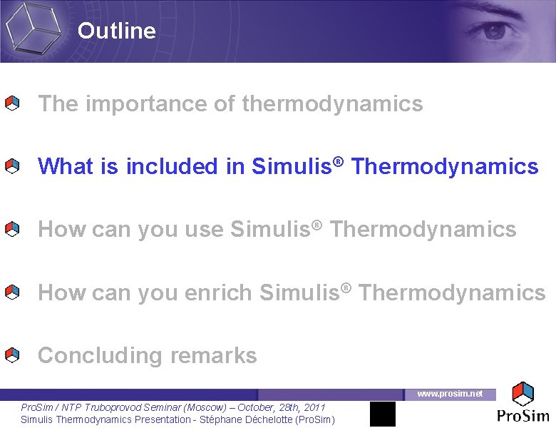 Simulis Thermodynamics Mixture properties and fluid phase equilibria