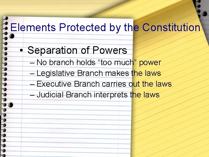 The Principles of the United States Constitution Background