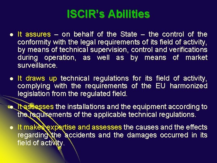 Romania System of Special Equipment Safety Supervision presented