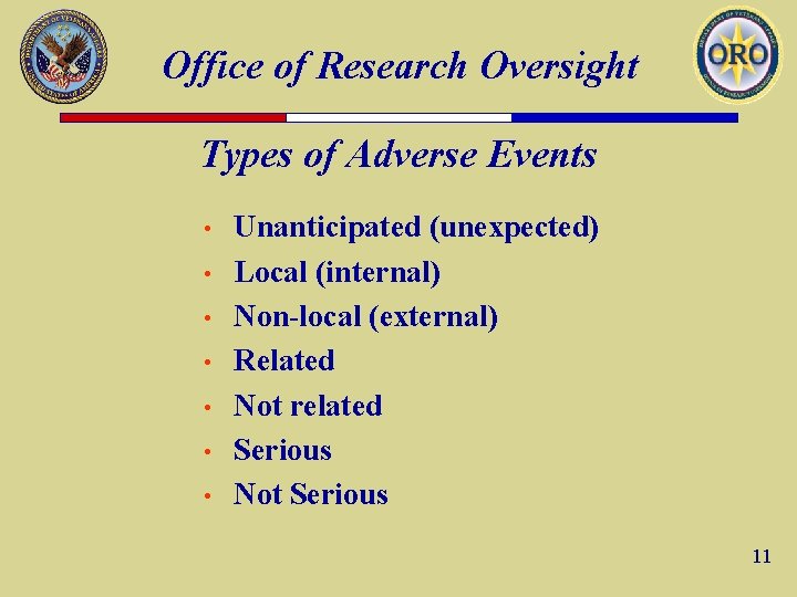 Office of Research Oversight VHA Handbook 1058 01