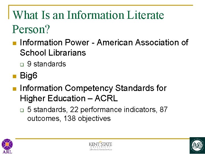 Assessing Information Literacy Skills A Look at Project