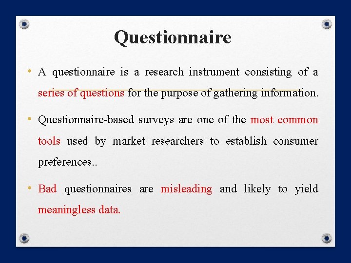 CHAPTER FIVE SOURCES AND METHODS OF DATA COLLECTION
