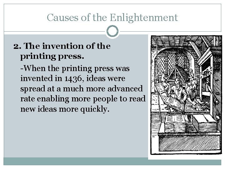 The 18 th Century Enlightenment THE AGE OF