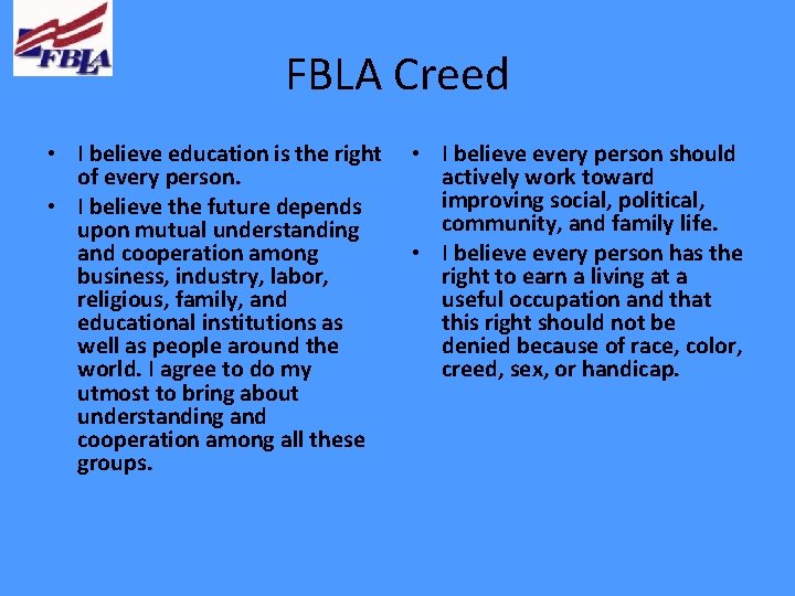 Future Business Leaders of America 2013 14 CoCurricular