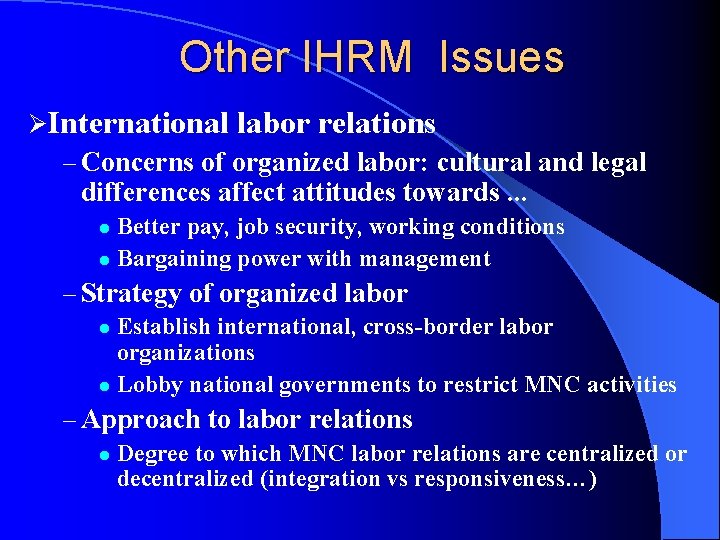 Human Resource Management Human Resource Management Different approaches