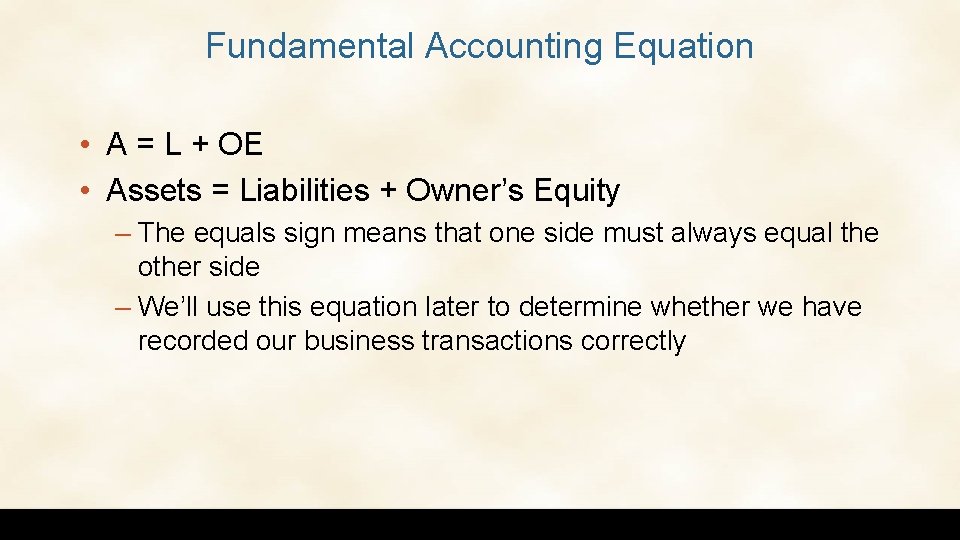 Learning Targets 1 Define and identify asset liability
