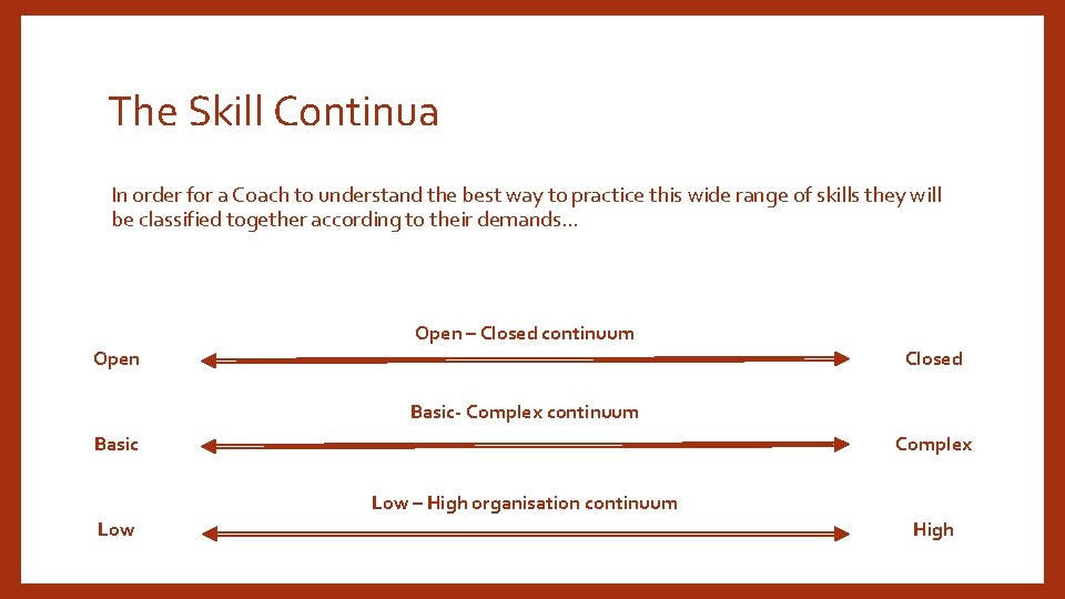 CLASSIFICATION OF SKILLS Content 2 1 1 Classification