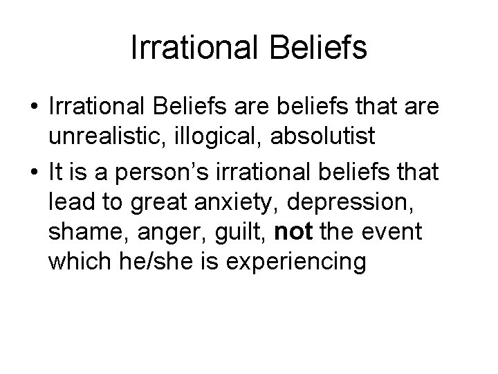 Albert Ellis A Simple way to use this