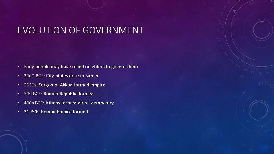 DISTRIBUTION OF POWER IN VARIOUS FORMS OF GOVERNMENT