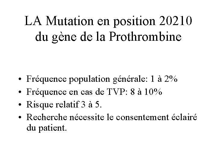 MALADIE THROMBOEMBOLIQUE Thrombose Formation anormale dun caillot qui