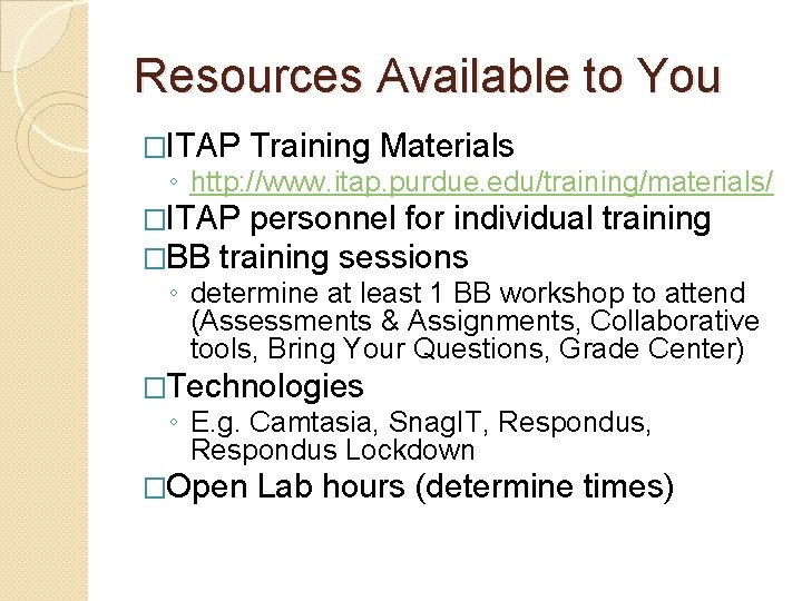 Getting Organized Agenda About US The Short Course