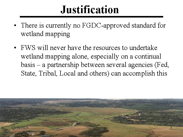 National Mapping Standard for Wetlands Margarete Heber U