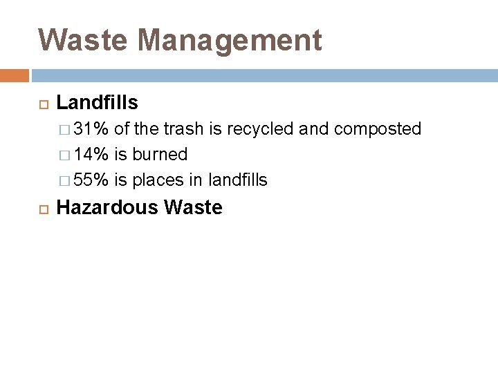 CHAPTER 7 ENVIRONMENTAL IMPACTS LESSON 2 IMPACTS ON